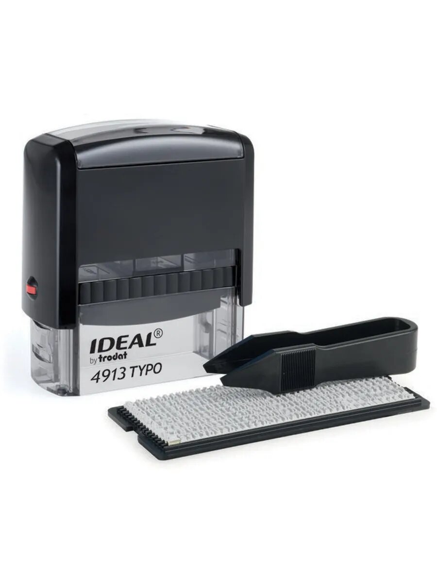Штамп самонаборный 5-строчный, оттиск 58х22 мм, без рамки, TRODAT IDEAL 4913 P2, КАССА В КОМПЛЕКТЕ