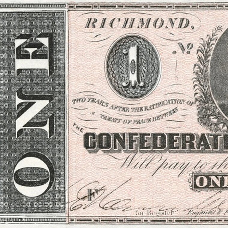 1 доллар 1864 Америка Конфедерация Ричмонд, сувенирная копия, банкноты и купюры редкие коллекционные