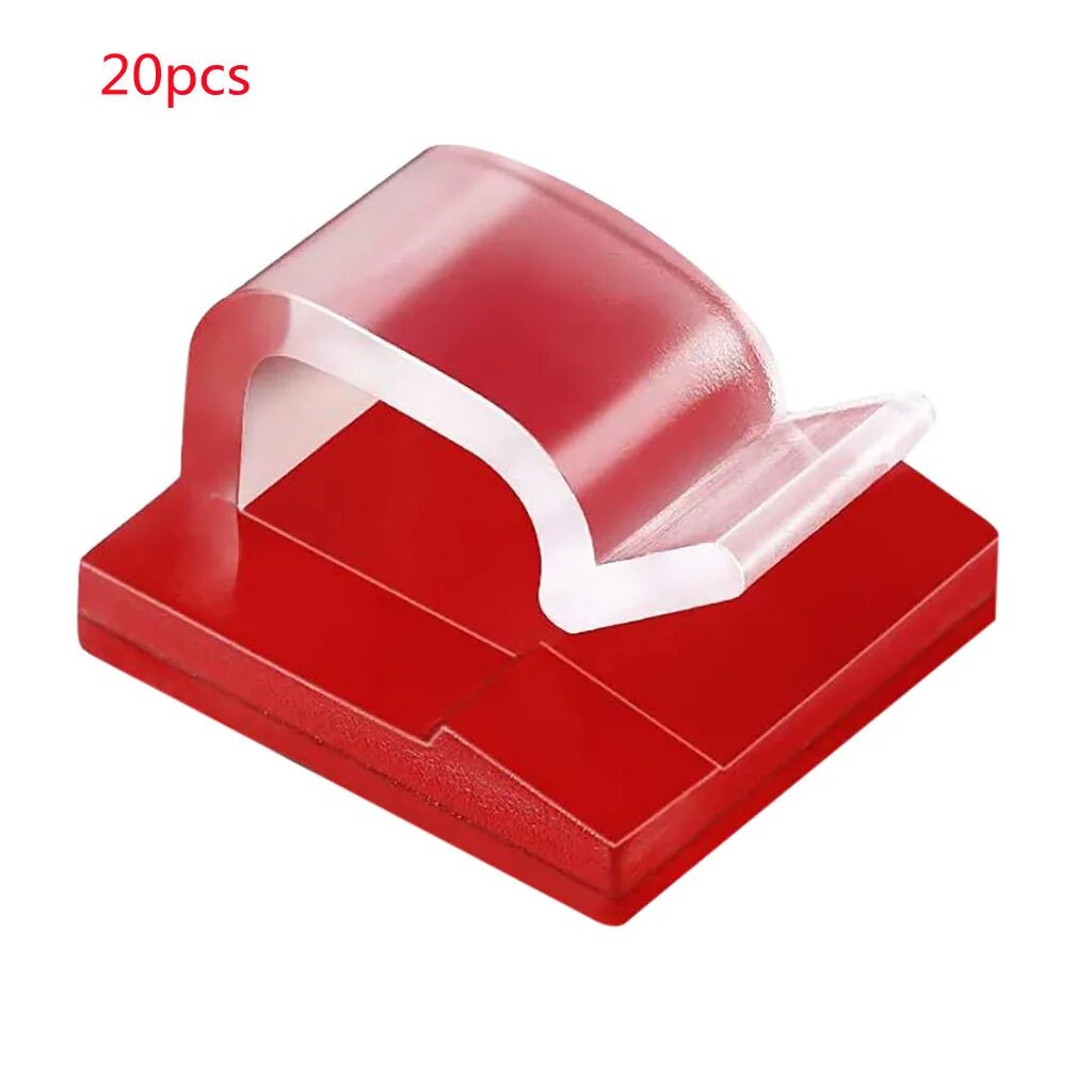 Самозакрывающиеся кабельные зажимы, черные, пластик, 20 шт 20pcs transparent