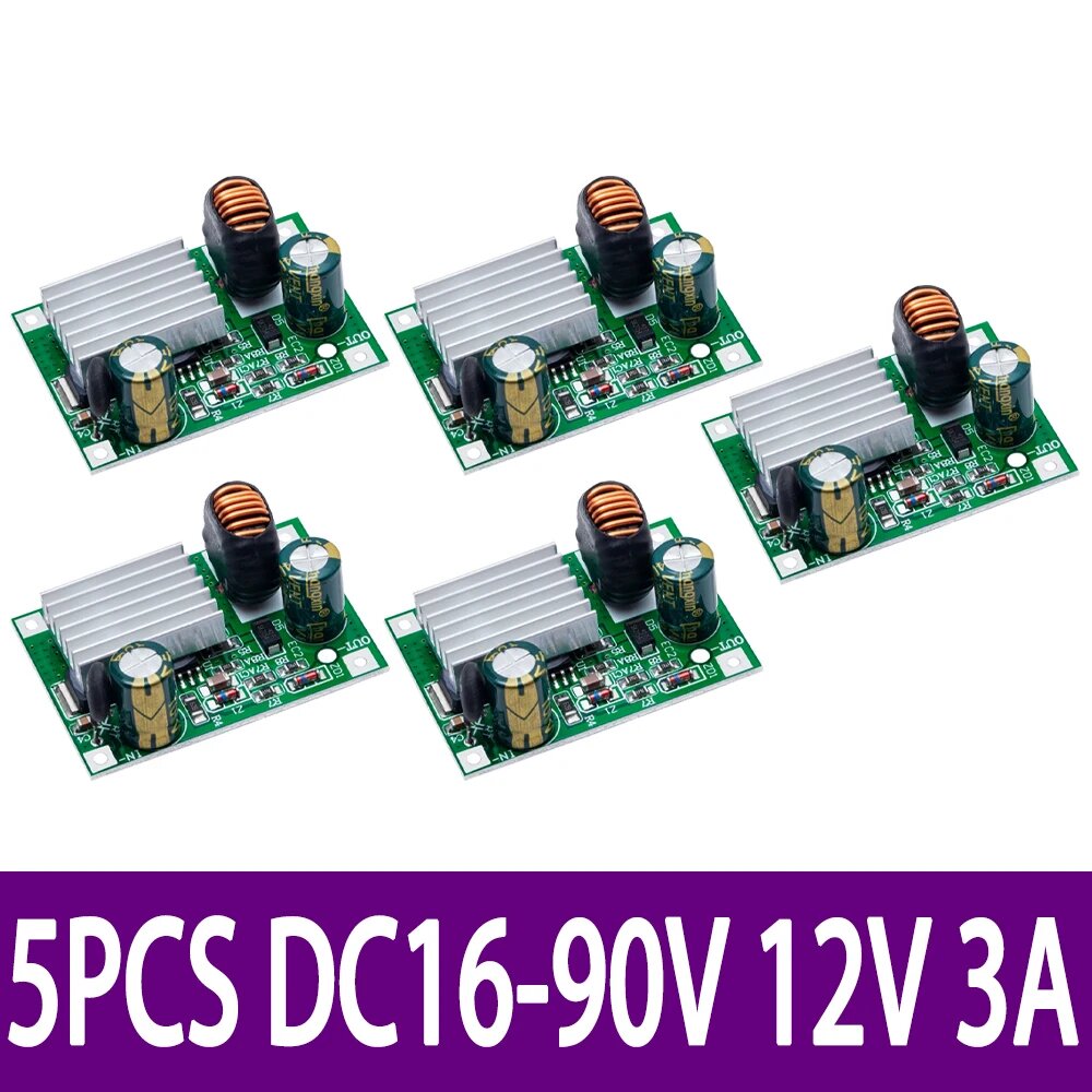 5PCS DC 16-90V 12V 3A понижающий модуль