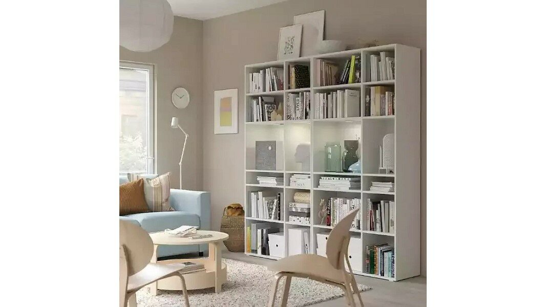 Стеллаж Вихалс-7 Белый Фасадный 0101 NOW 190x38x200 см, Фиеста