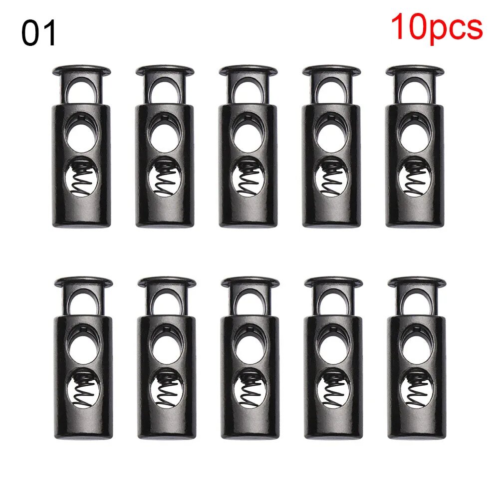 Металлические стопоры для шнурков 10 шт Черный, 01