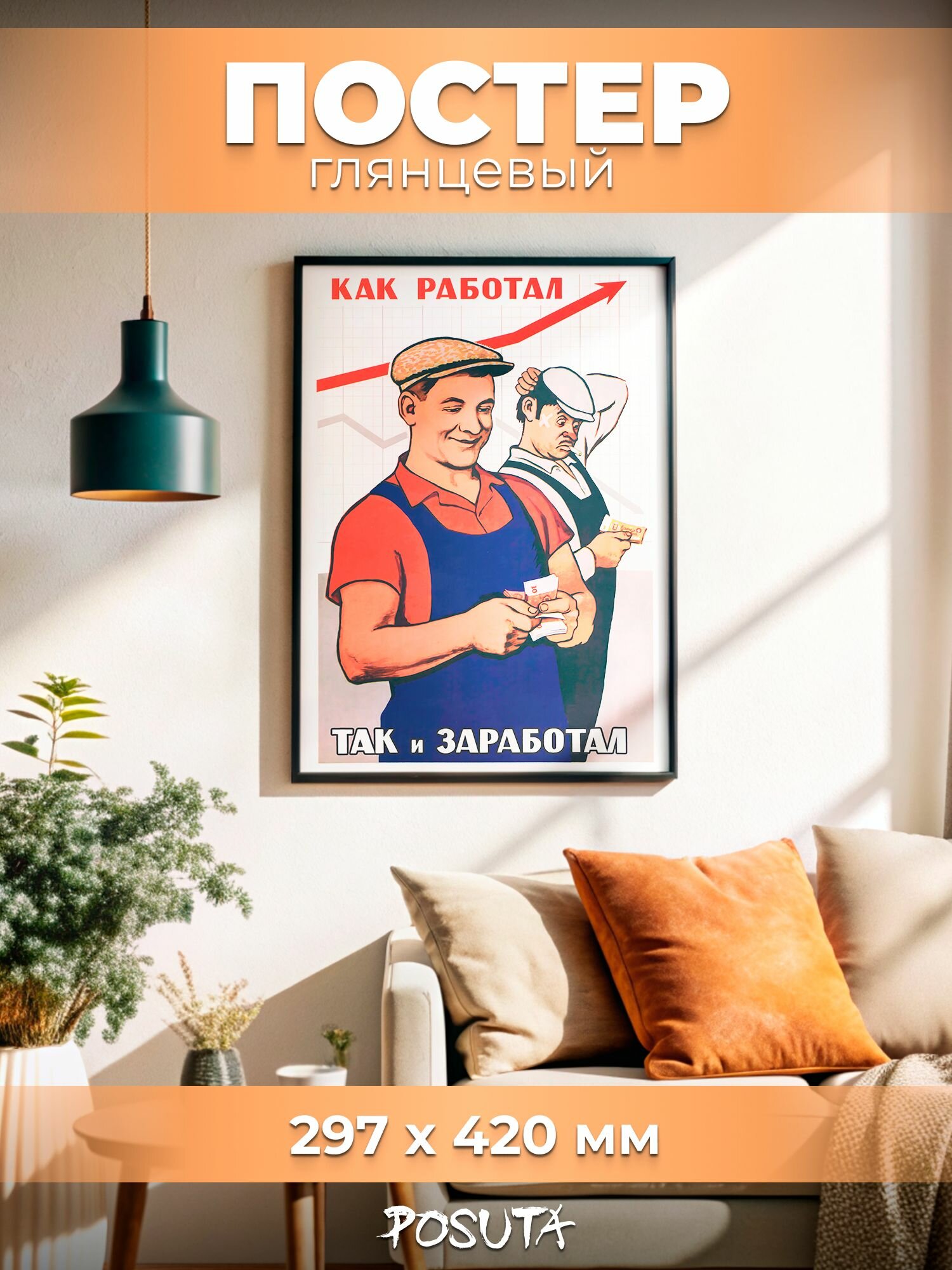 Советский плакат постер ссср на стену