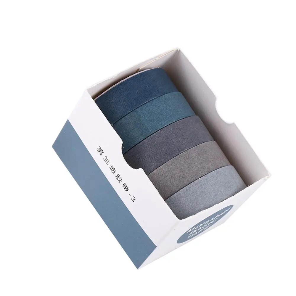 Бумажная изолента для скрапбукинга 5 рулонов Серый, 10