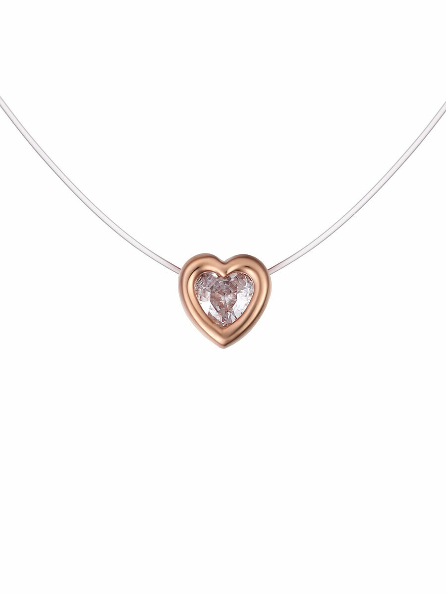 Колье, красное золото, 585 проба, фианит