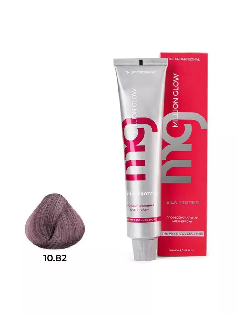 Крем-краска для волос Million glow Private collection Silk protein 10.82