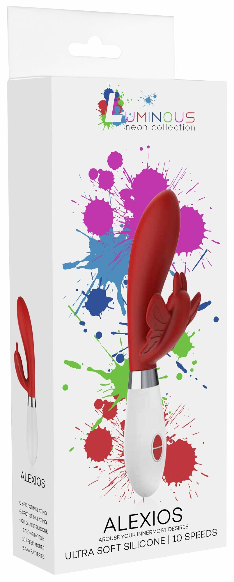 Вибратор - кролик Alexios (красный)