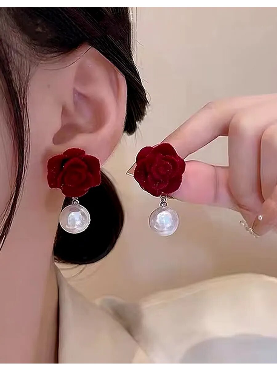 Серьги, жемчуг имитация