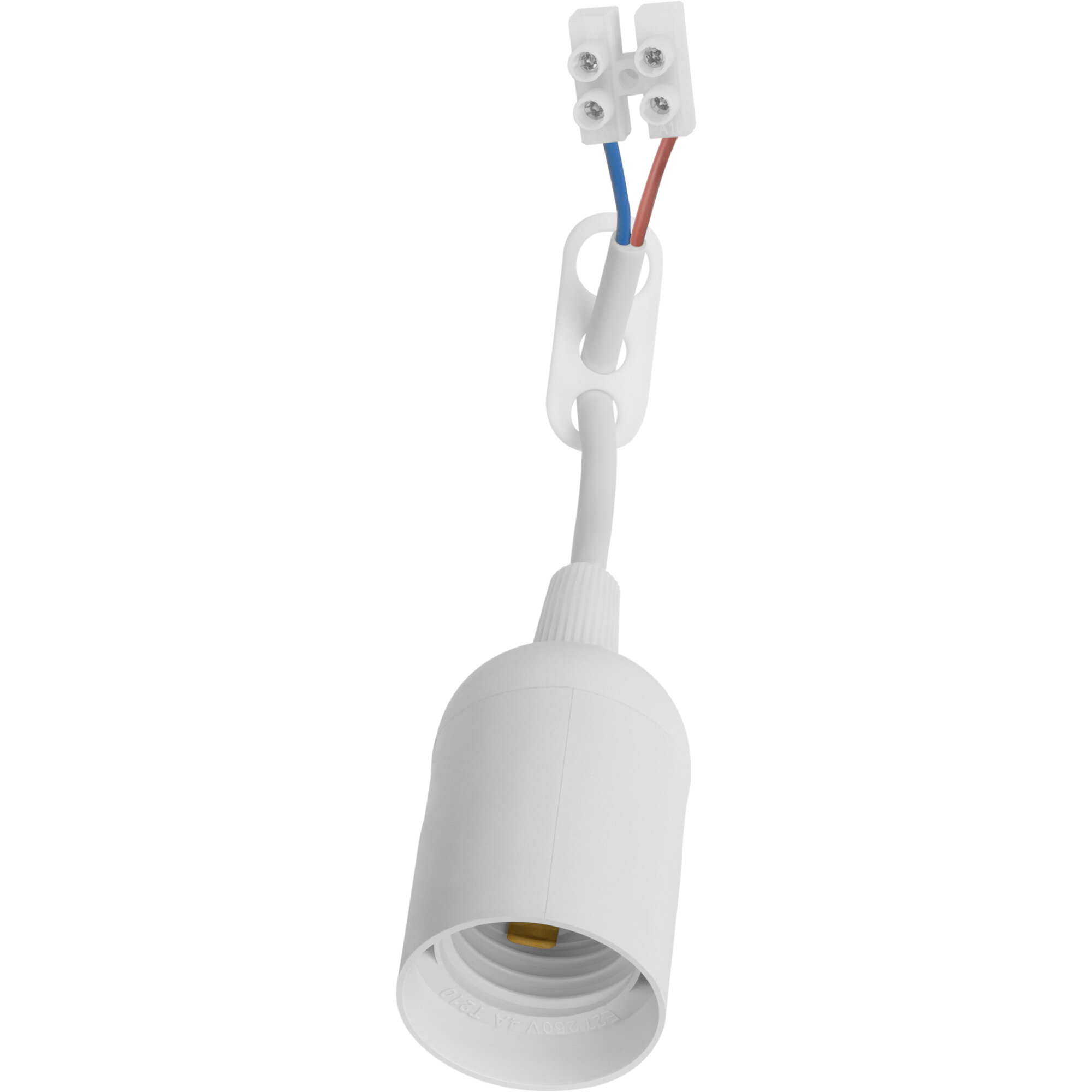 Патрон для лампы подвесной Е27, 4А, 230В, белый duwi 24628 2