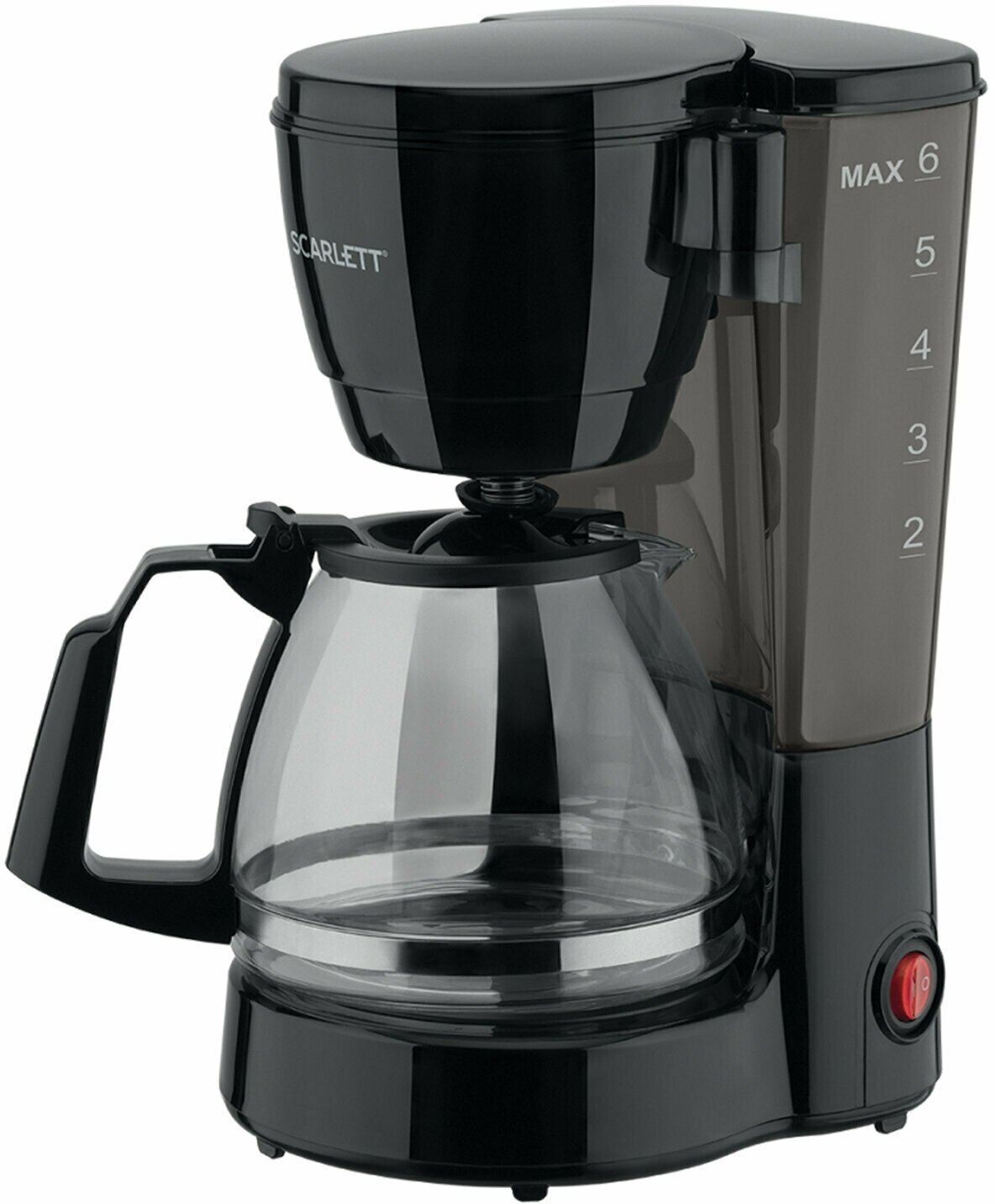 Кофеварка капельная SCARLETT SC-CM33018, объем 0,75 л, мощность 600 Вт, подогрев, пластик, черная