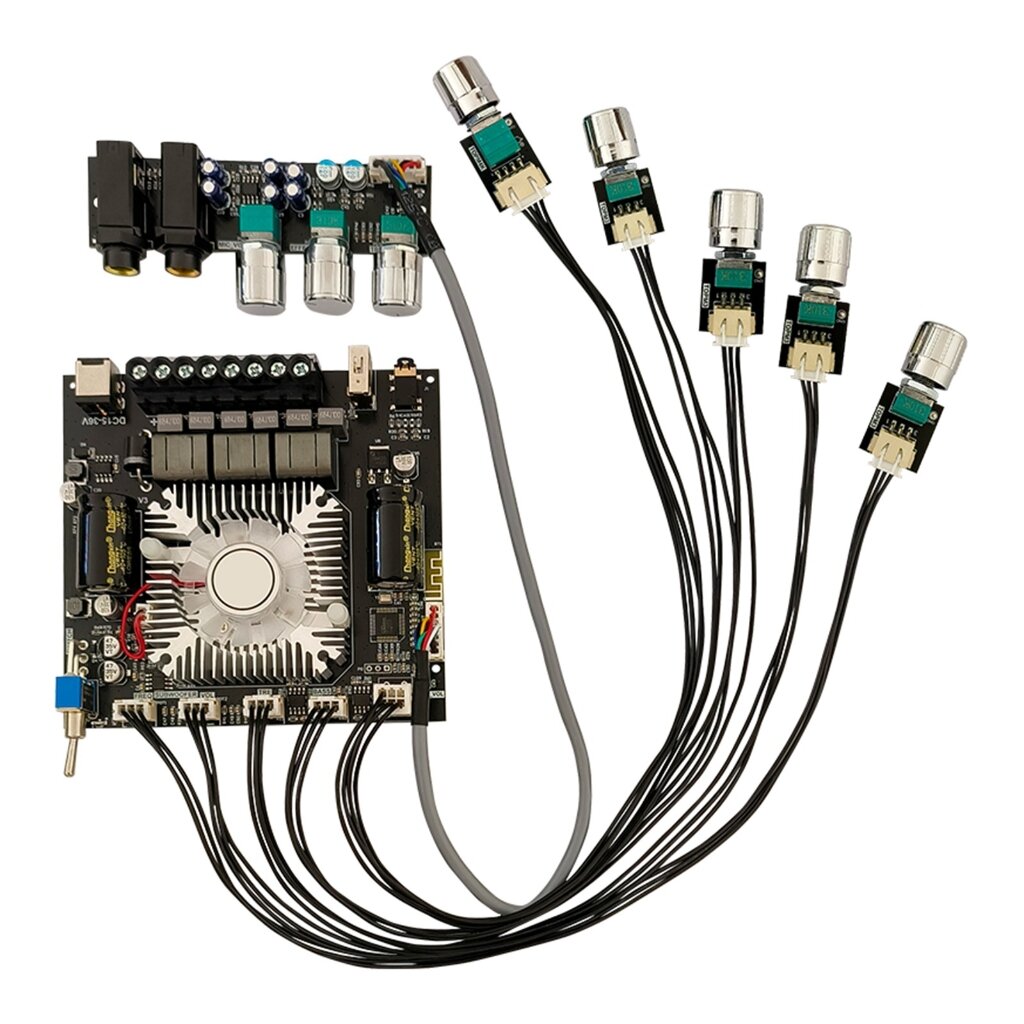 Усилитель звука Bluetooth 5.0 200Wx2+350W