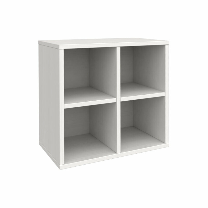 Стеллаж настенный ММЦ Сиело 77314 (белый воск УКВ) из массива сосны