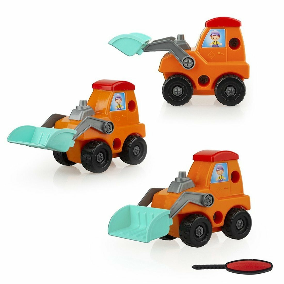 Конструктор Трактор Кузя (19 дет, отвёртка), 22см Совтехстром У1053