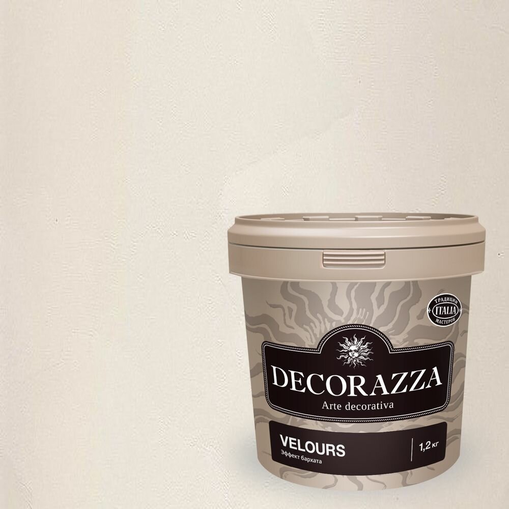 Декоративная штукатурка с эффектом бархата Decorazza Velours (1,2кг) VL 10-36