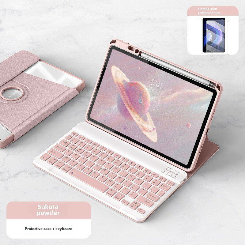 Клавиатура, для iPad 2019/20, 10,2", испанская, с чехлом, с гнездом для пера, вишнево-розовая