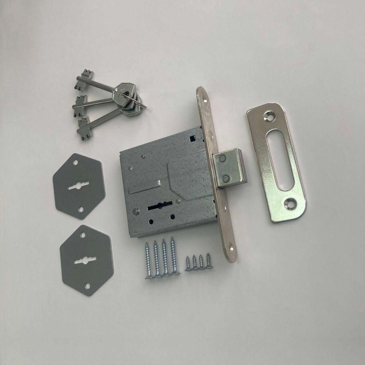 Замок 4-х сувальдный врезной 76500 ПроСам 8-4С/03 Рязань 3 ключа