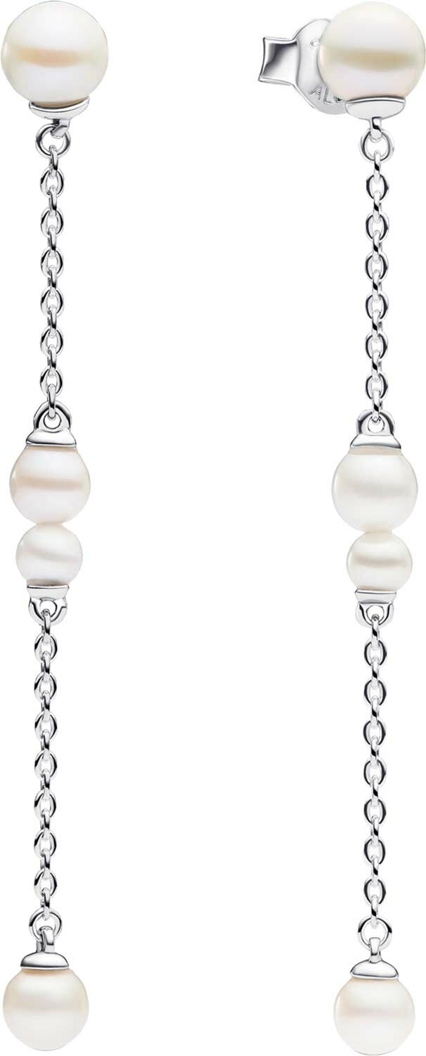 Серьги с подвесками PANDORA, серебро, 925 проба