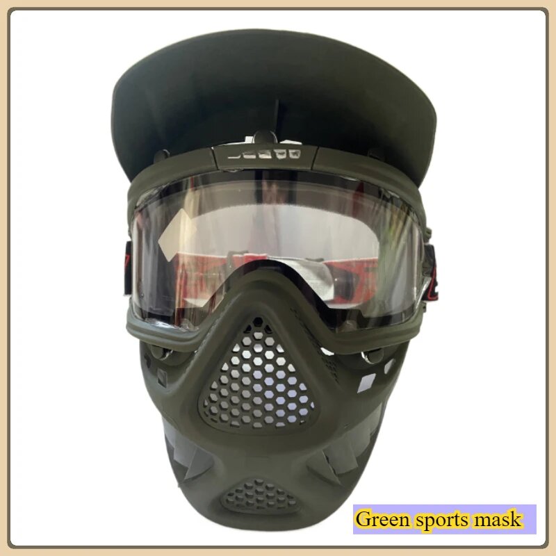 Пейнтбольная маска с двойными линзами зеленый