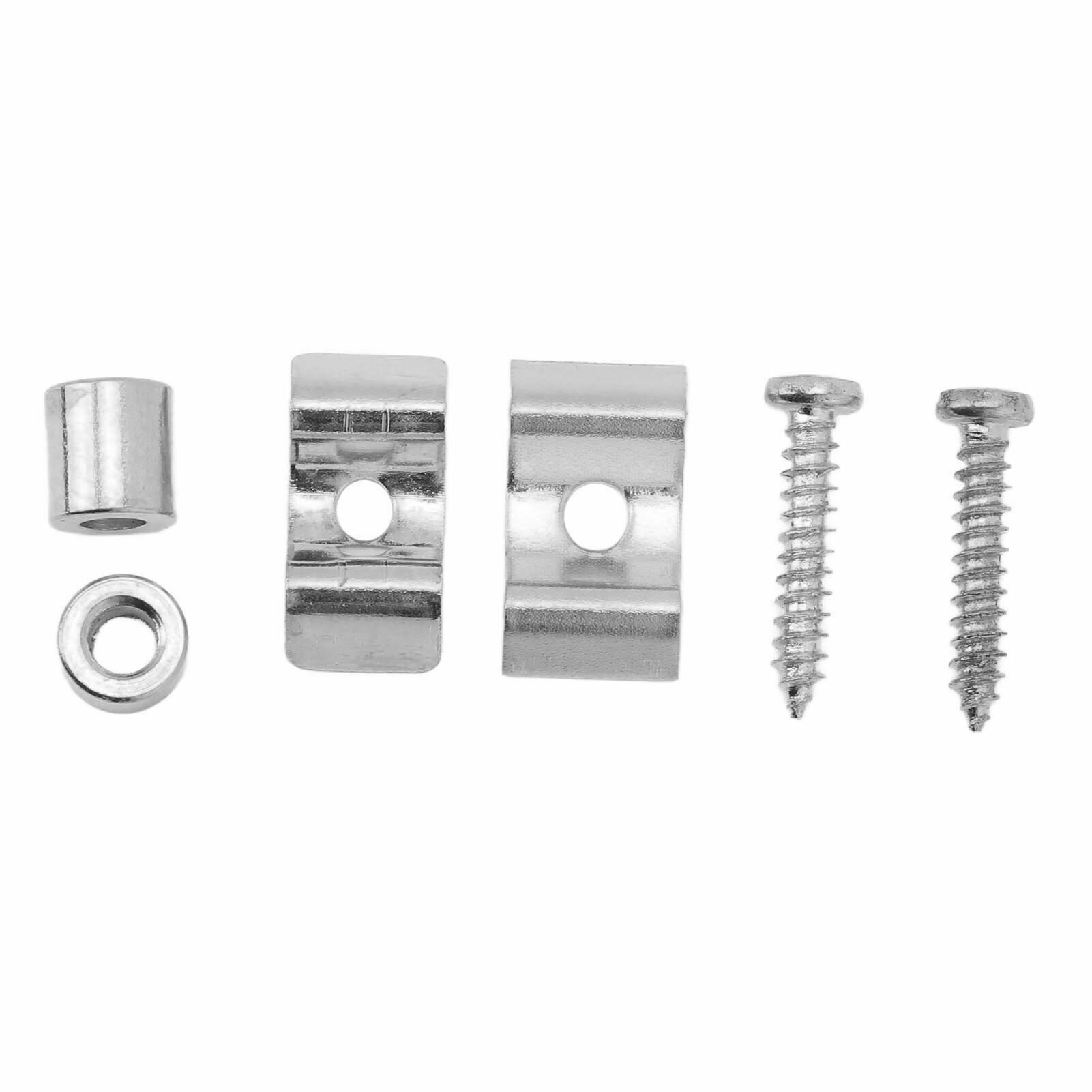 2 шт. Компактные железные фиксаторы для гитарных струн без заусенцев, сменные, серебристые.