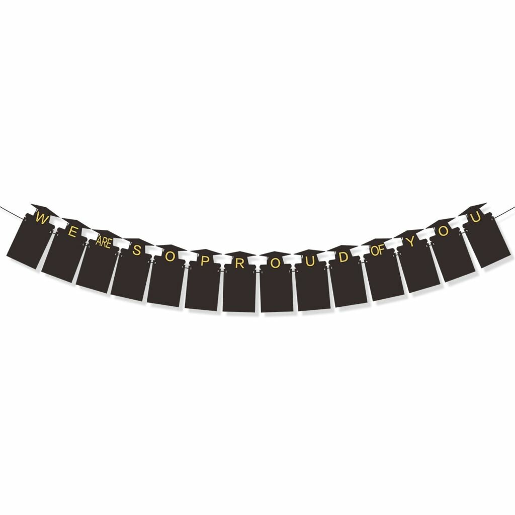 Украшение вечеринки, Декор для выпускного вечера - флажок с блестками для выпускников, 1 шт.