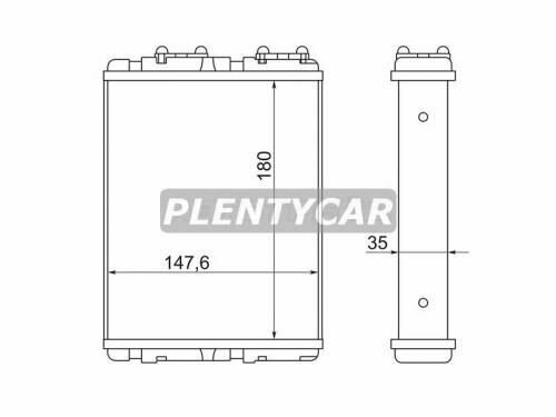 Радиатор отопителя Nissan Atlas F23 STDTJ53950 Sat