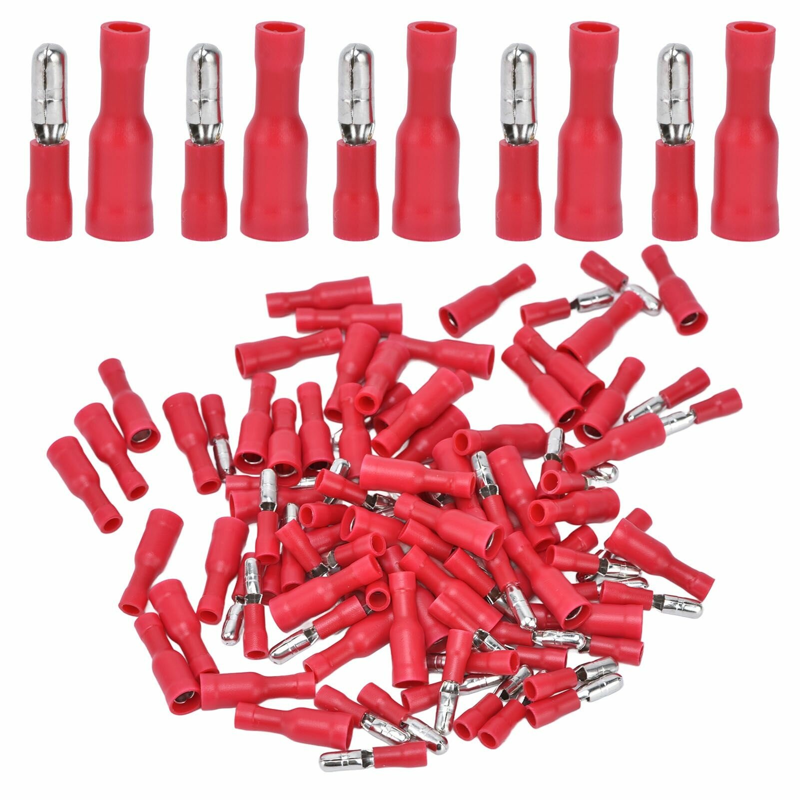 50 пар наконечников для изолированных проводов, быстрообжимные стыковые соединители, 22 16 AWG, папа-мама , сверхмощные, электрические разъемы для домашнего и автомобильного использования