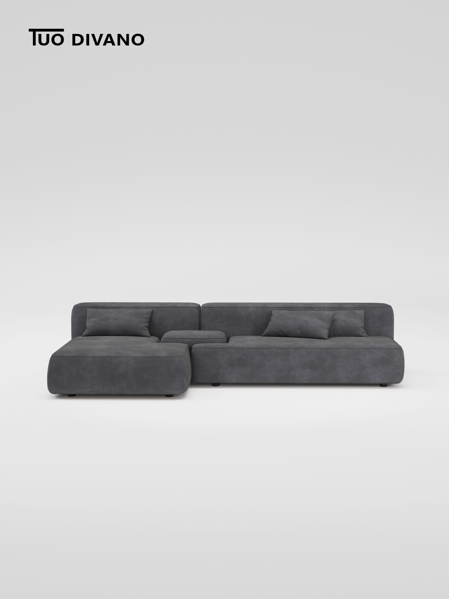 Угловой диван Tuo Divano Фоджа Графит L