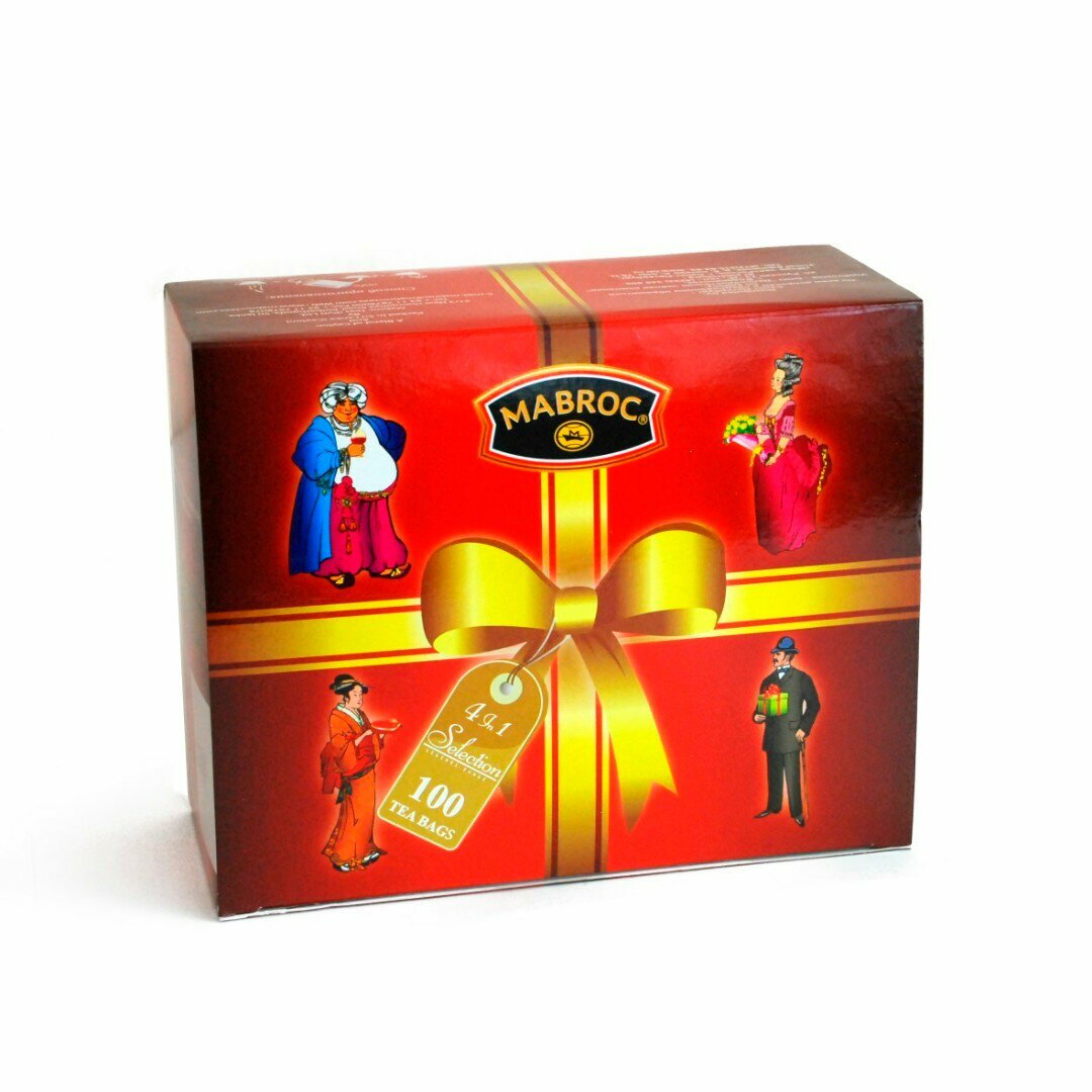 Чай пакетированный ассорти ТМ "Маброк" - Приятного чаепития, 4 вида по 25 пак, 200 гр.