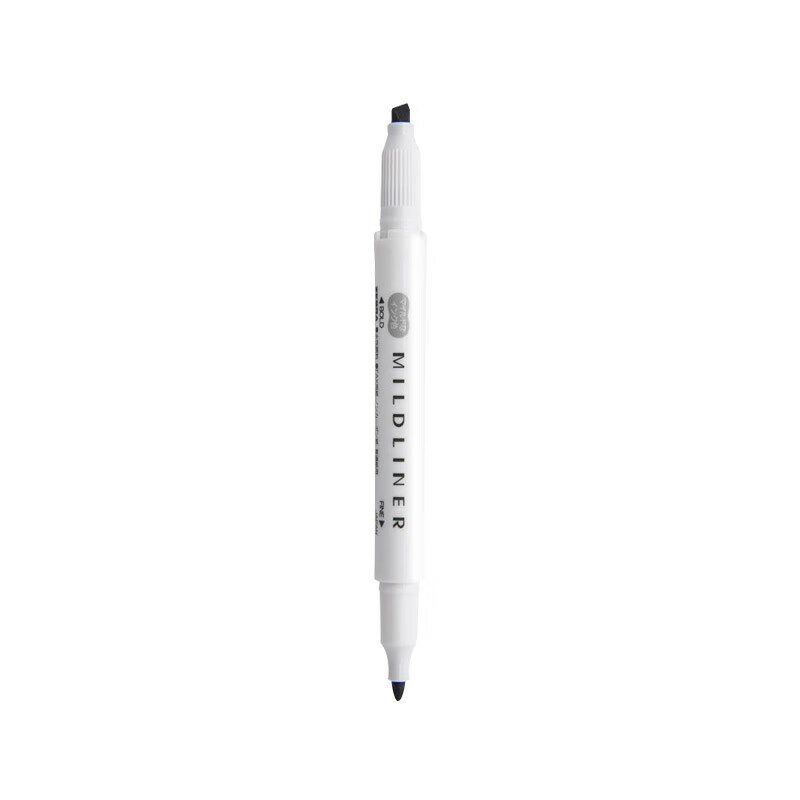 ZEBRA Double-Ended Soft Highlighter, Mildliner Series Single Color Marking Pen, Student Marker, WKT7 Dark Gray (Buy One Get One Free)