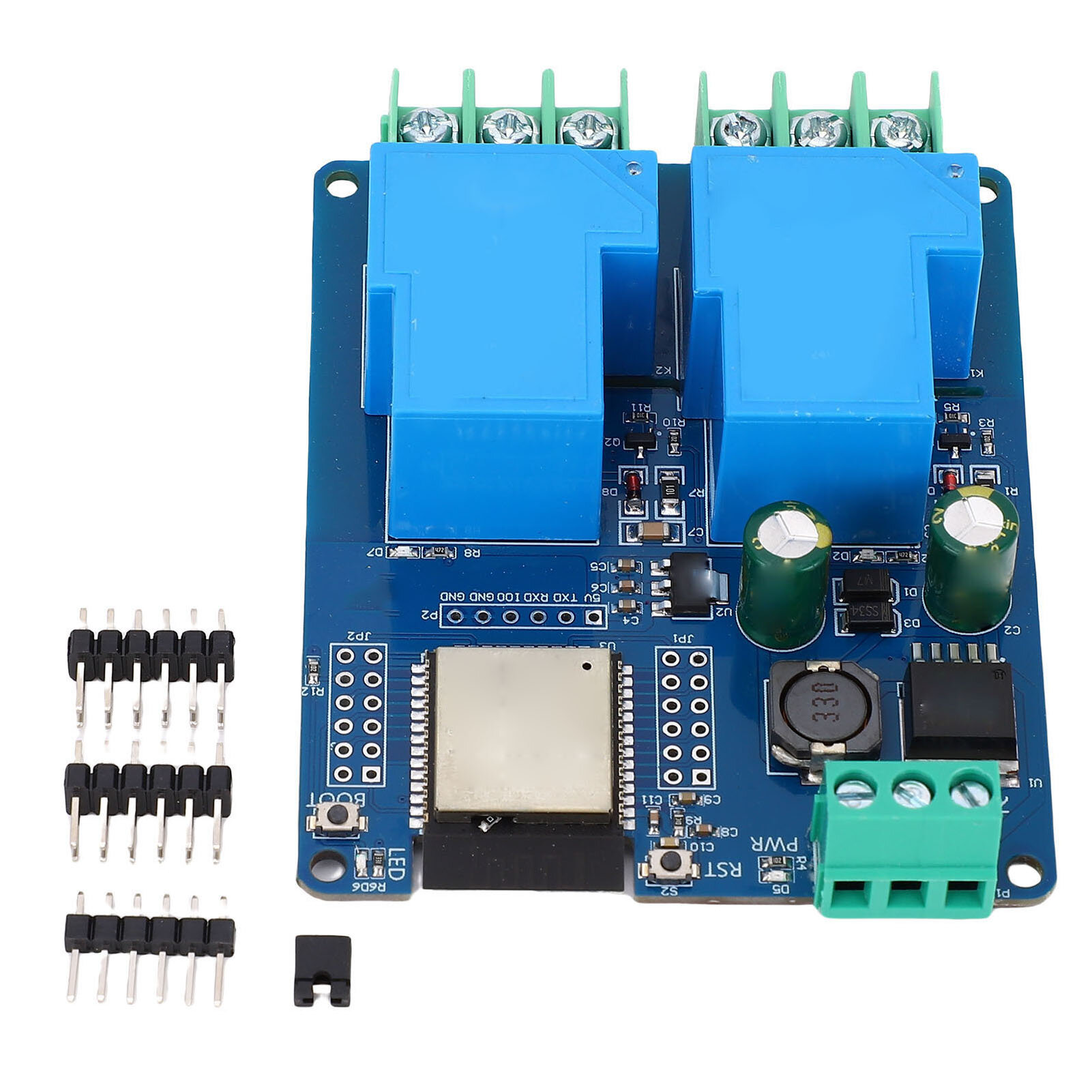 Модуль реле DC7-28 5 В, 2 канала, 30 А, Wi-Fi, Bluetooth, 4 МБ флэш-памяти для платы разработки ESP32