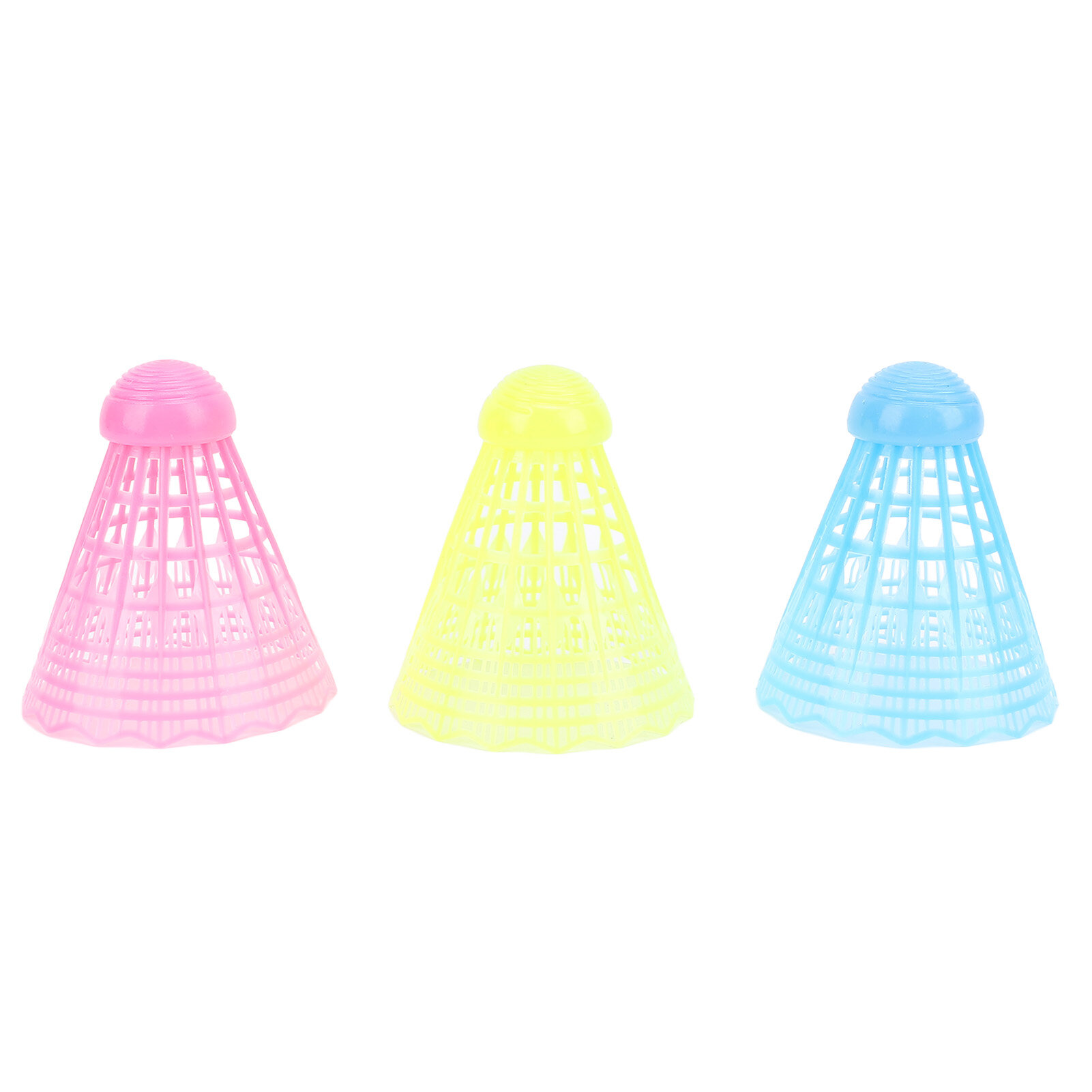 3pcs светодиодные бадминтон Шаттлекоки Синий желтый розовый нейлоновый освещение свечение в темно -ночных птичках для бадминтона для внутреннего наружного синего желтого розового