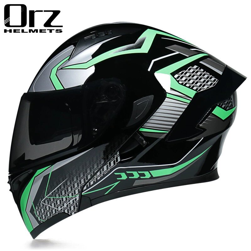 Шлем "Стальные Доспехи Мира Верховой Езды", интеграл, с зеркалами, XXL, зелёный/коричневый