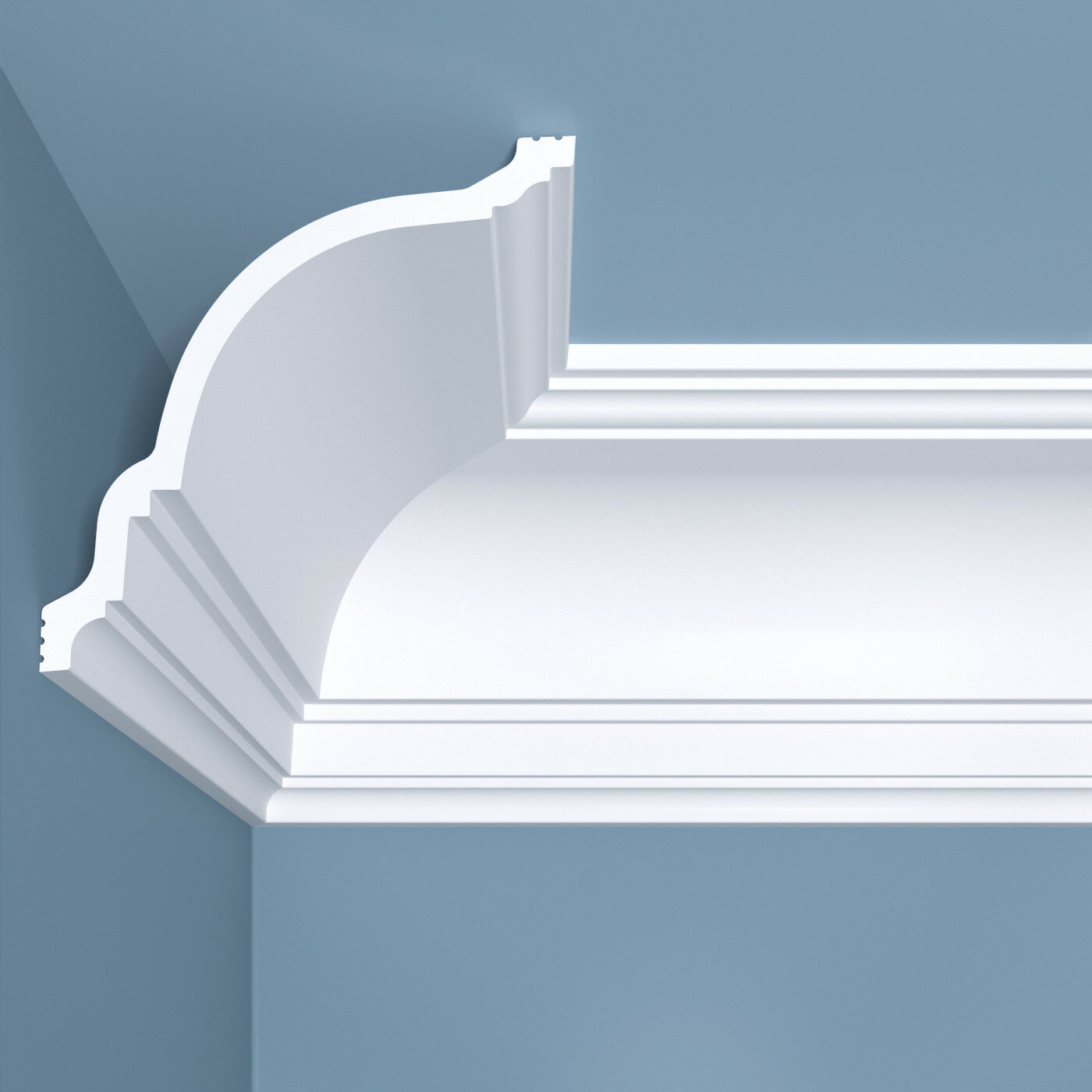 Карниз Bello Deco К22 Ударопрочный Полистирол, размер 2000*120*120мм . потолочная галтель 1 шт.