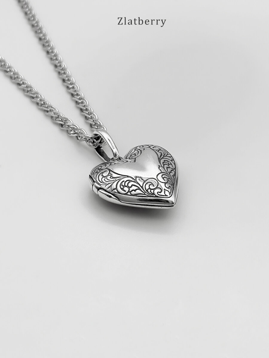 Подвеска, серебро, 925 проба, оксидирование