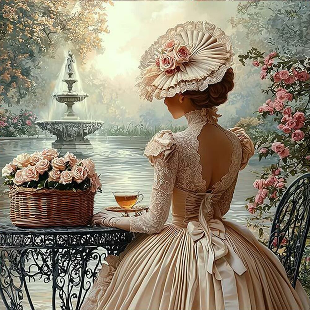 Полная вышивка эко-хлопковой нитью 11CT с принтом для девочек, набор для вышивки крестом, искусство 50x50 см=v=