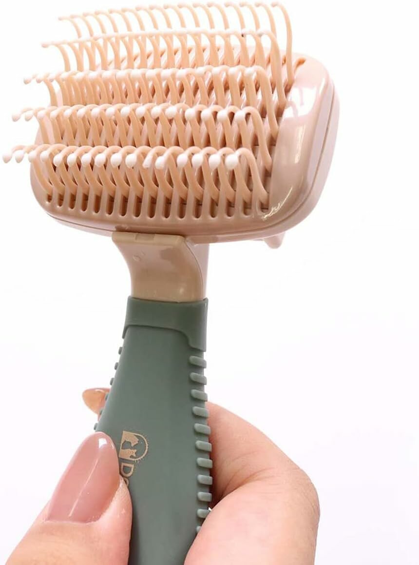 Сликер Japan Premium Pet с Sобразной формой каучуковых зубчиков и технологией выдвижной платформы для кошек и собак MINI