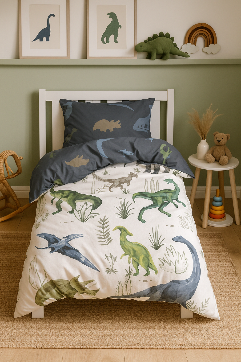 Постельное белье детское Этель "Just dino" 1.5 спальное, наволочка 50х70 см, 100% хлопок