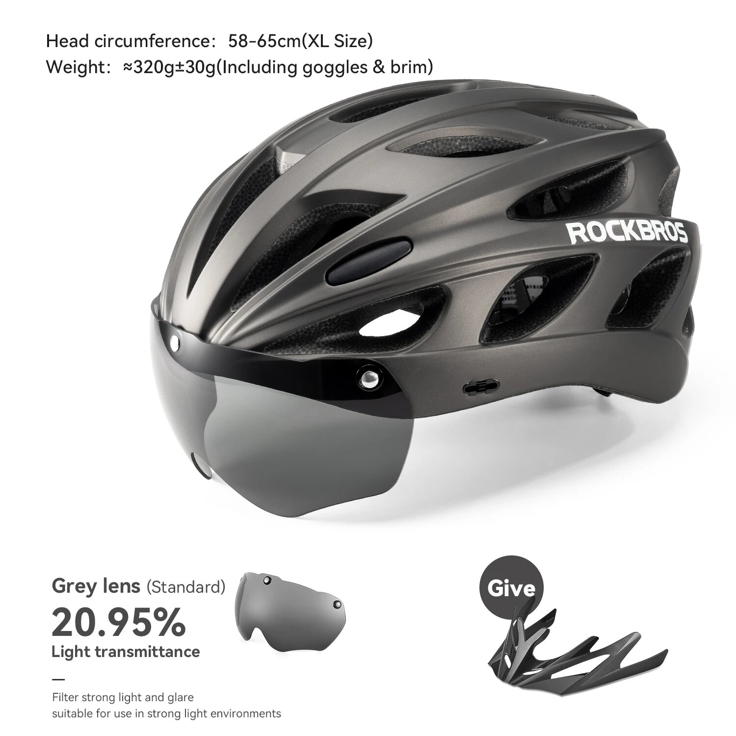 ROCKBROS Шлем вело XL (58-65cm), TT-16-TI