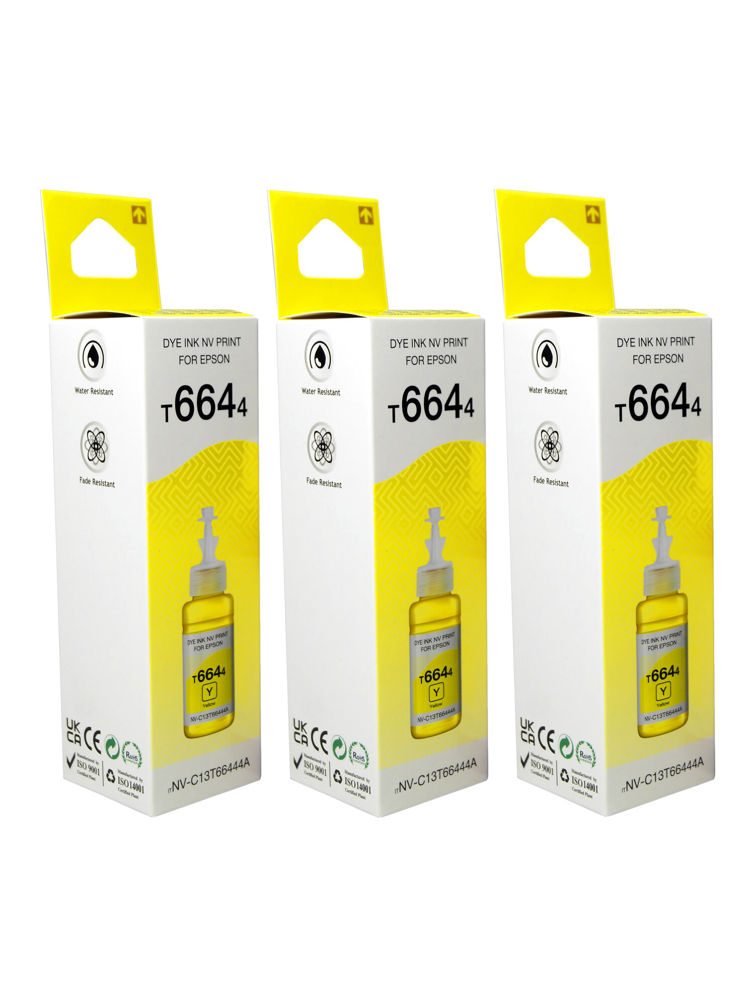 Комплект 3 шт. Чернила NV Print T6644 для аппаратов Epson (70 ml) Yellow