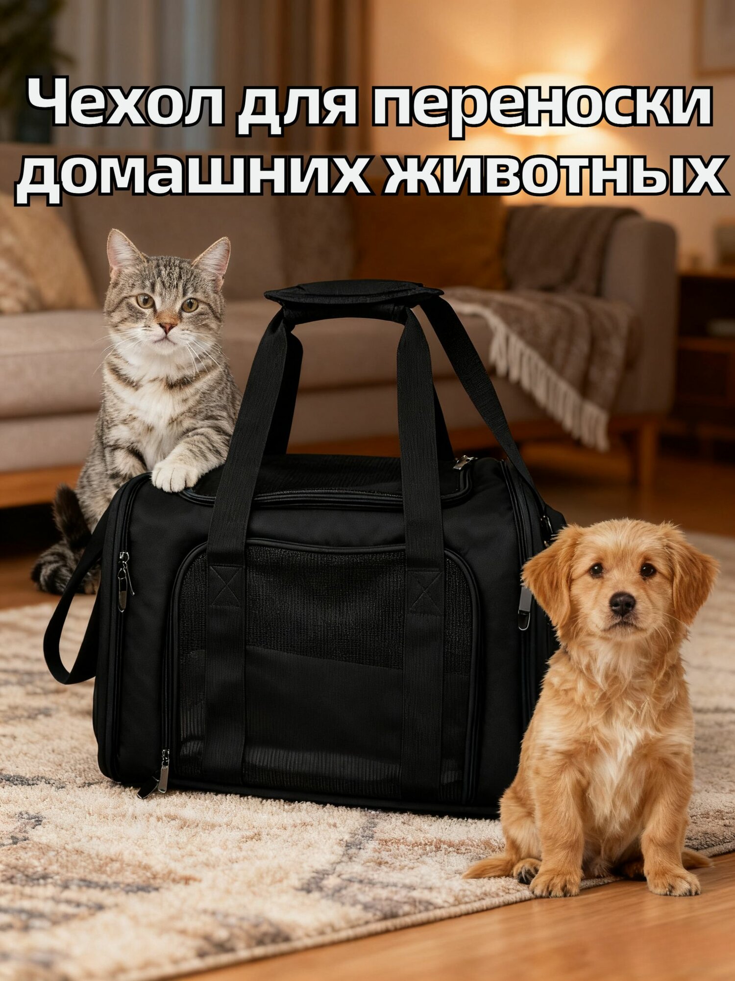 Сумка для переноски домашних животных, Подходит для домашних животных весом до 7.5 кг