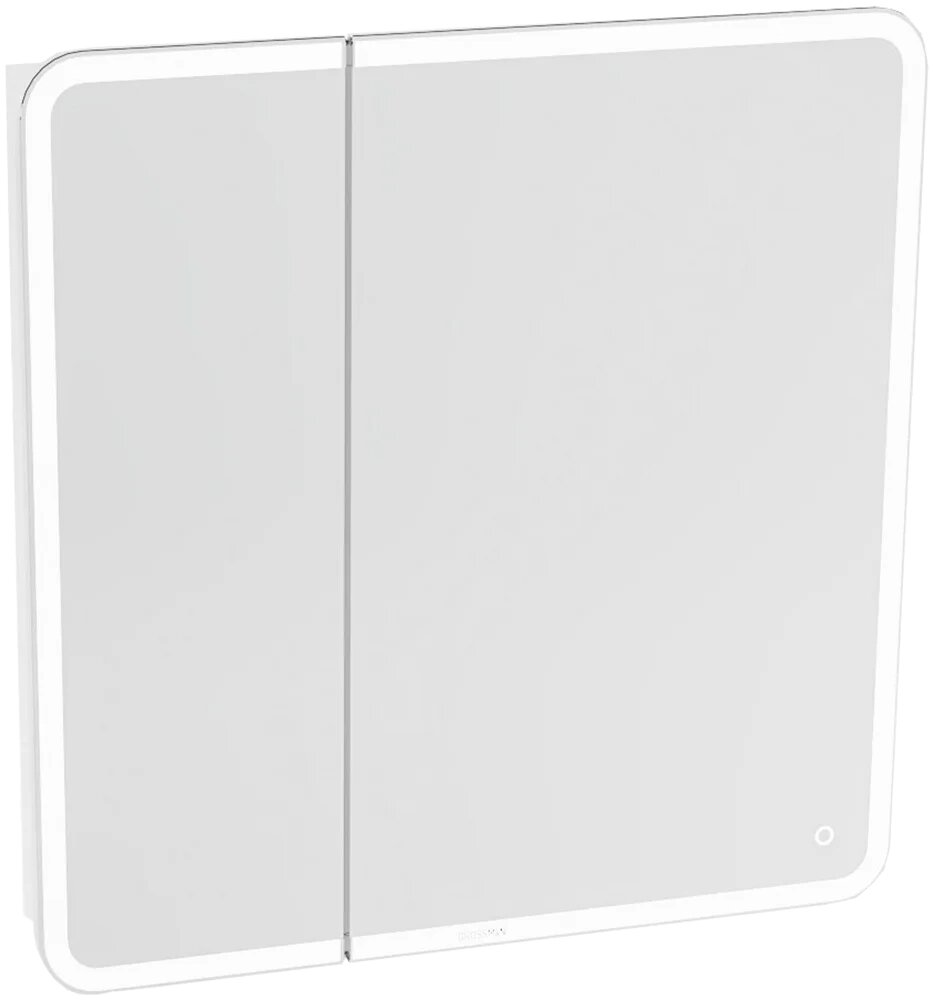 Зеркало-шкаф Grossman Адель 80 со светодиодной подсветкой, 80 см, с сенсорным управлением, с розеткой, белое, в современном стиле