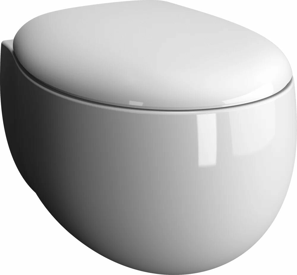 Унитаз подвесной VitrA Memoria 5885B403-0101 с микролифтом, безободковый, без бачка, фарфоровый, антивсплеск, круглый белый