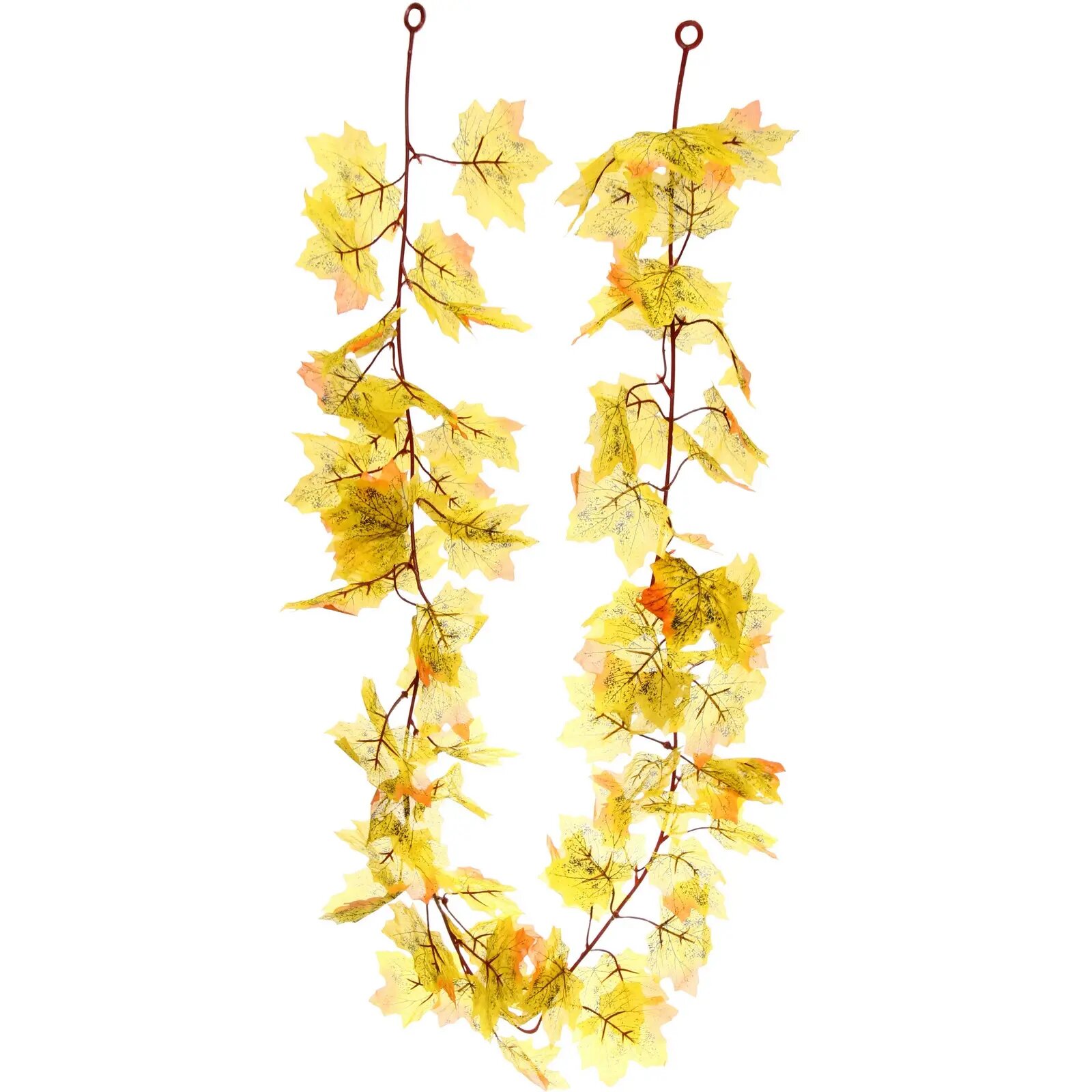 Лиана искусственная "Green garden" 170см, клен желто-оранжевый, пластик, для декора интерьера