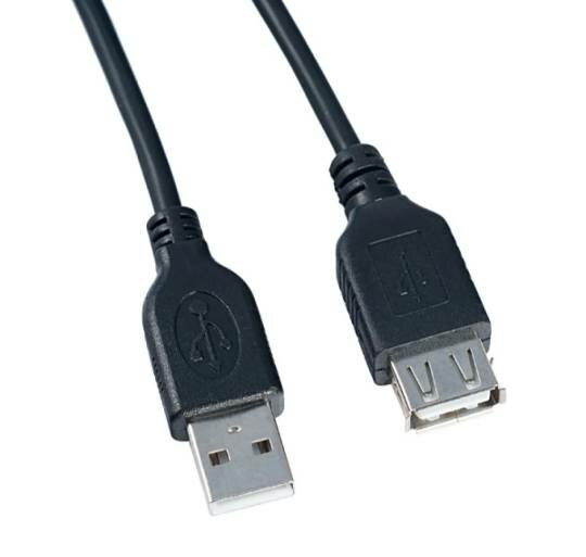 Кабель PERFEO USB2.0 A вилка - А розетка, длина 1м удлинитель