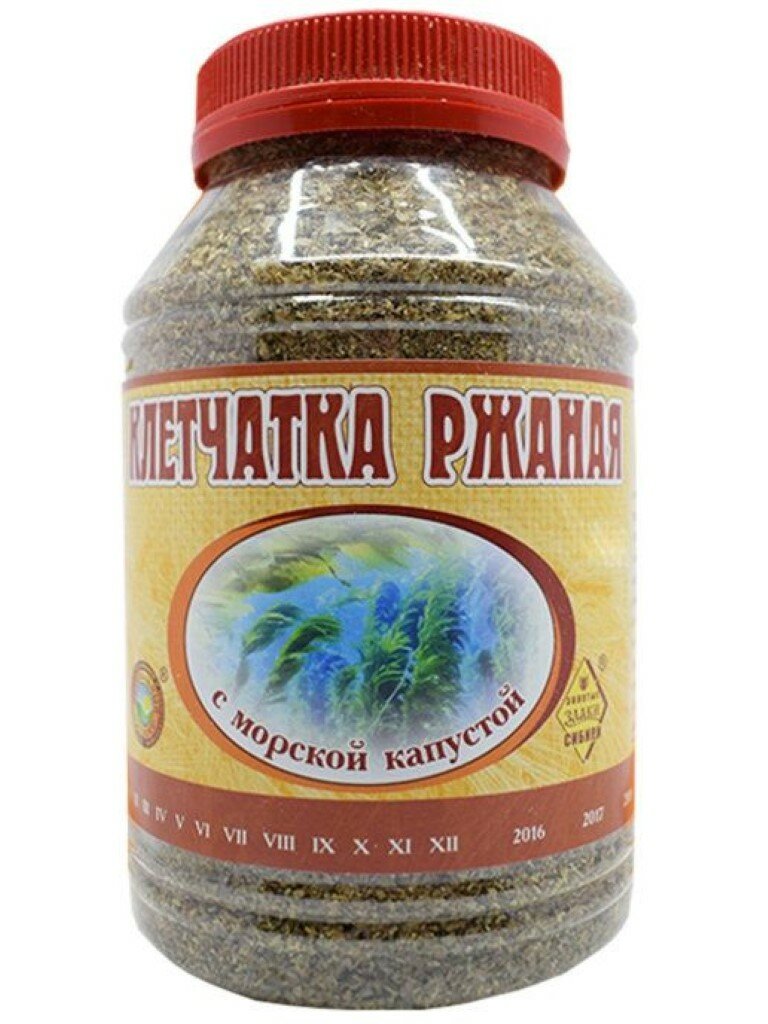 Зерновой продукт Золотые Злаки Сибири "Клетчатка ржаная", Морская капуста, 300 г