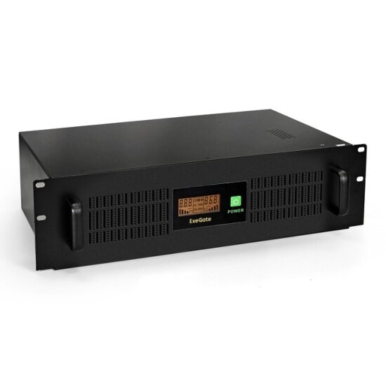 Источники бесперебойного питания Exegate ServerRM UNL-1500. LCD. AVR.3SH. RJ. USB.3U 1500VA/900W