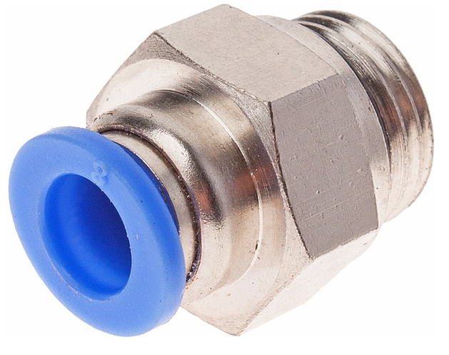 Фитинг соед. трубки пвх, полиамид d=8мм (наружная резьба) м16х1.5 прямой металлический