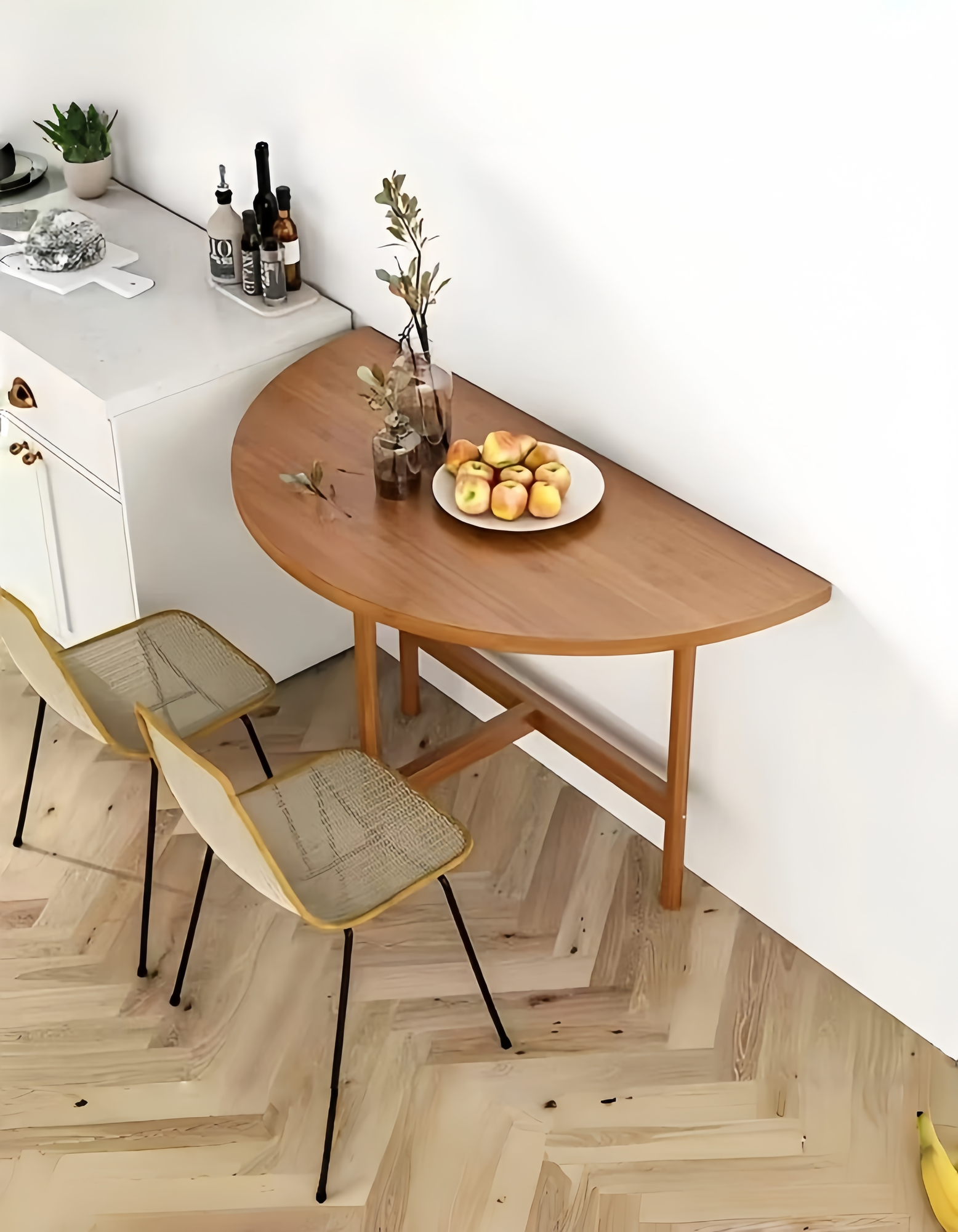 Стол обеденный "Для дома", полукруглый, 120 см х 50 см, высота 76 см, алюминиевый каркас