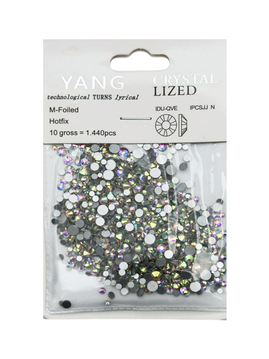 Nail Art Стразы для декора ногтей, микс (6#,8#,10#,12#,16#,20#), перламутр, 1440 шт./уп.