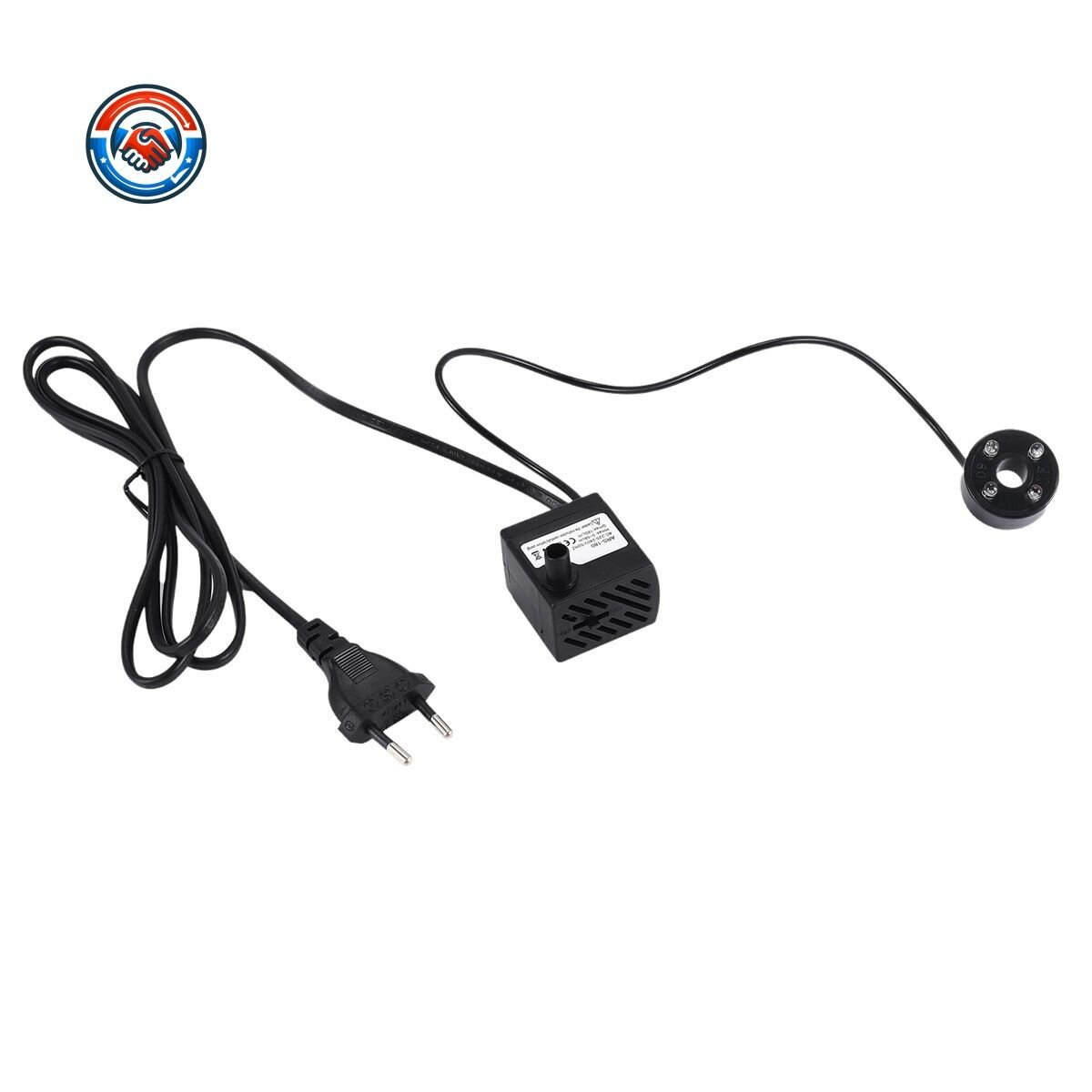 Компактный регулируемый водяной насос со светодиодной подсветкой для аквариума, фонтана и гидропоники, тихий 5 Вт, насос с присосками и цветной LED-подсветкой